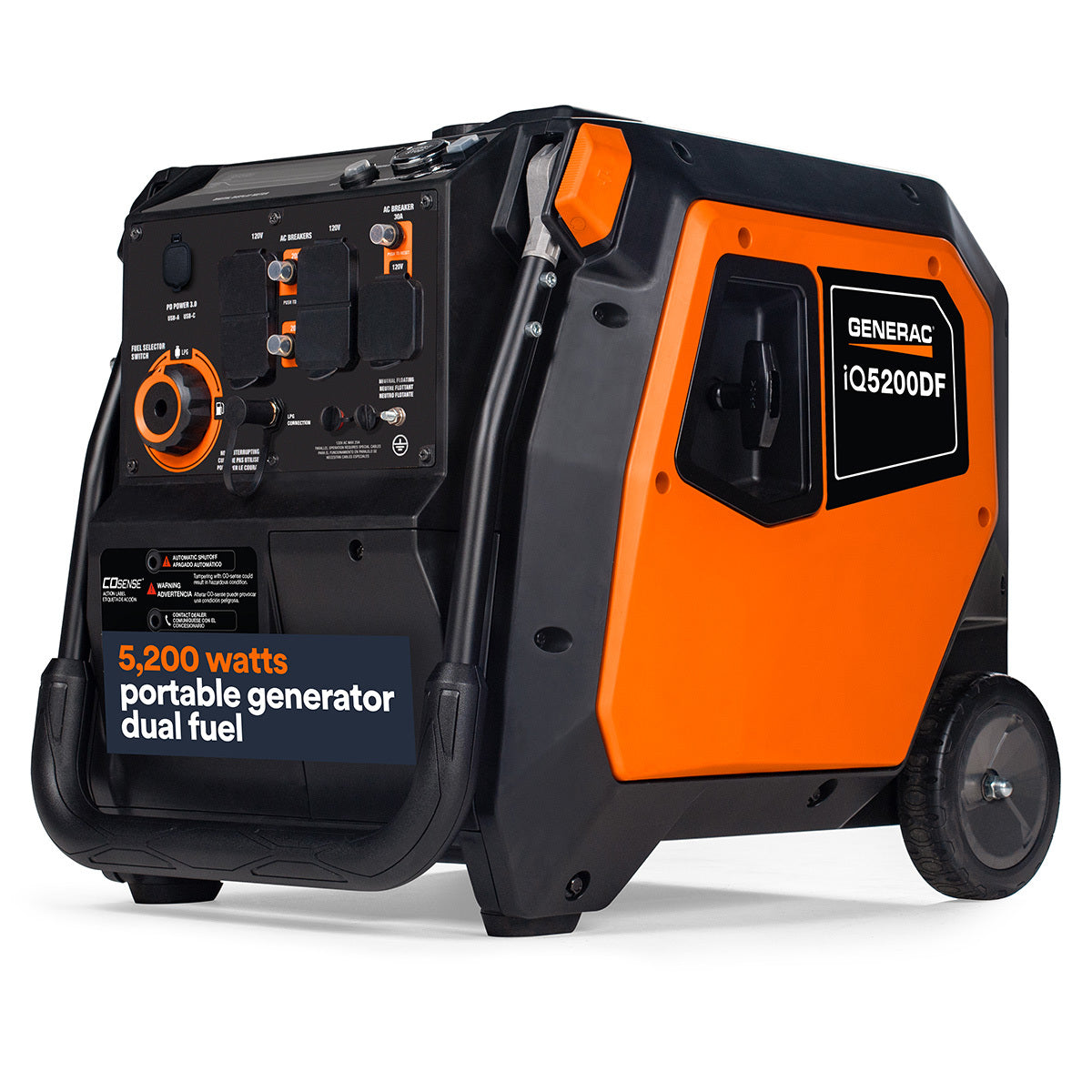 G0089470 Generac iQ5200DF Dual Fuel Inverter Generator — RC Engine Service