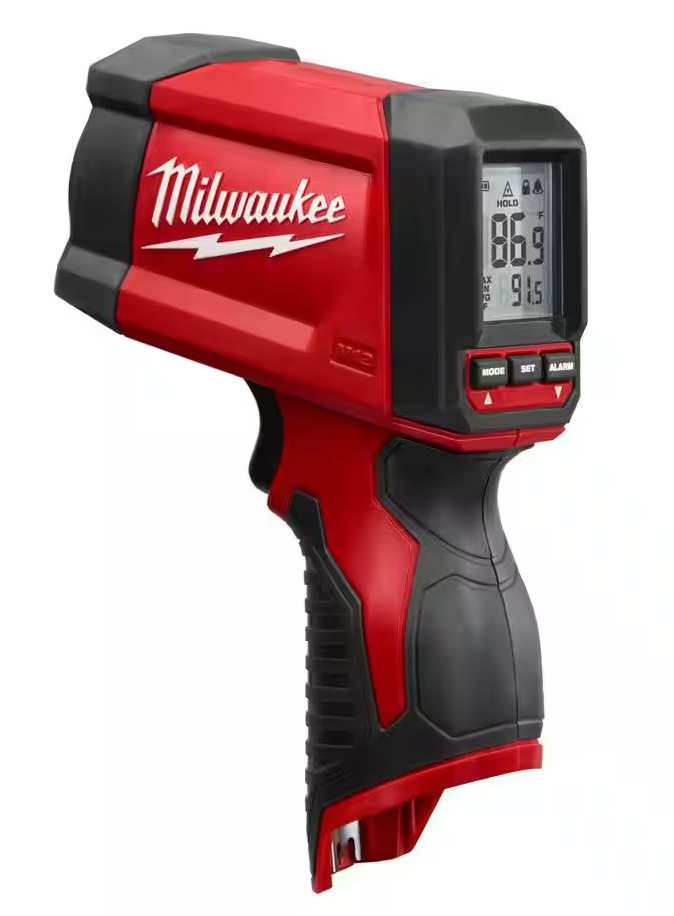 2278-20 Milwaukee M12 Laser Temperature Gun - Infrared (Tool Only) — RC ...